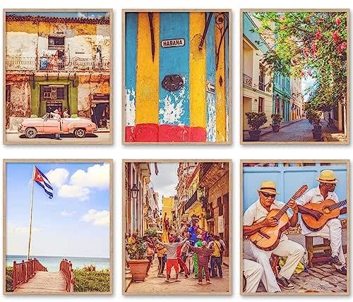 Amazon.com: Set of 6 - Vintage Cuba Photography prints, UNFRAMED, Cuban ...