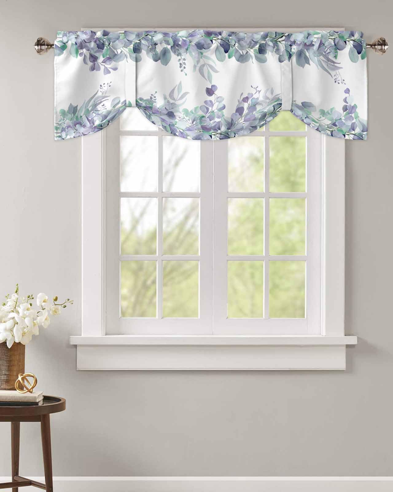 Teal Leaf Valances