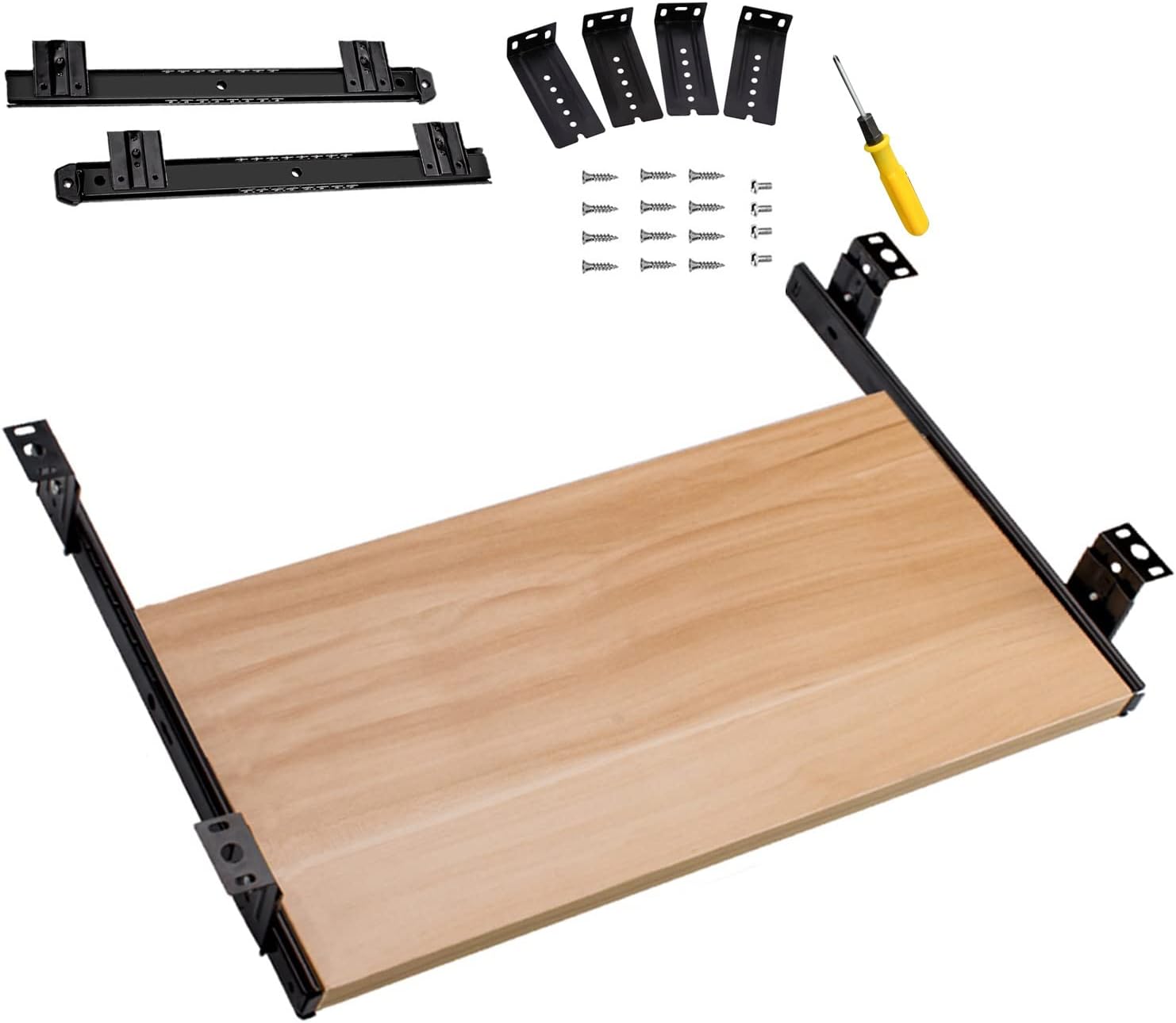 Keyboard Tray Under Desk Computer, Sliding Keyboard Drawer Adjustable ...