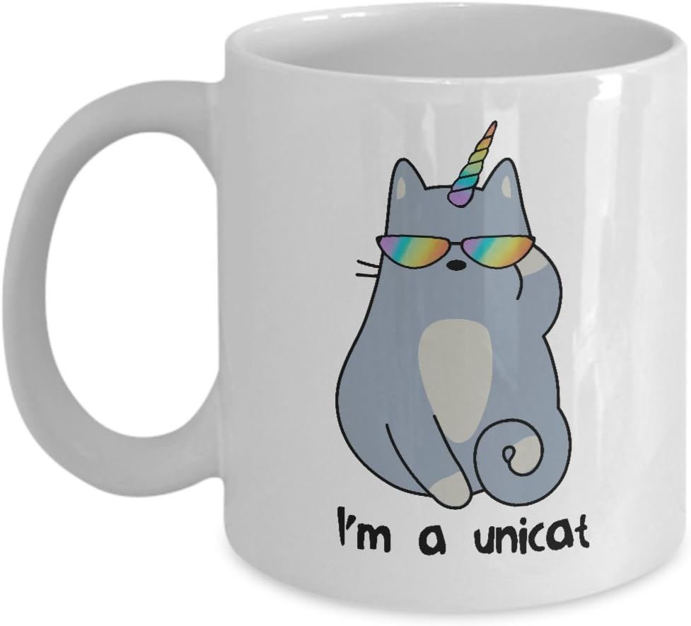 Amazon.com: Unicorn Mug Cat Unicat Funny Rainbow Gifts Fantasy Stuff ...