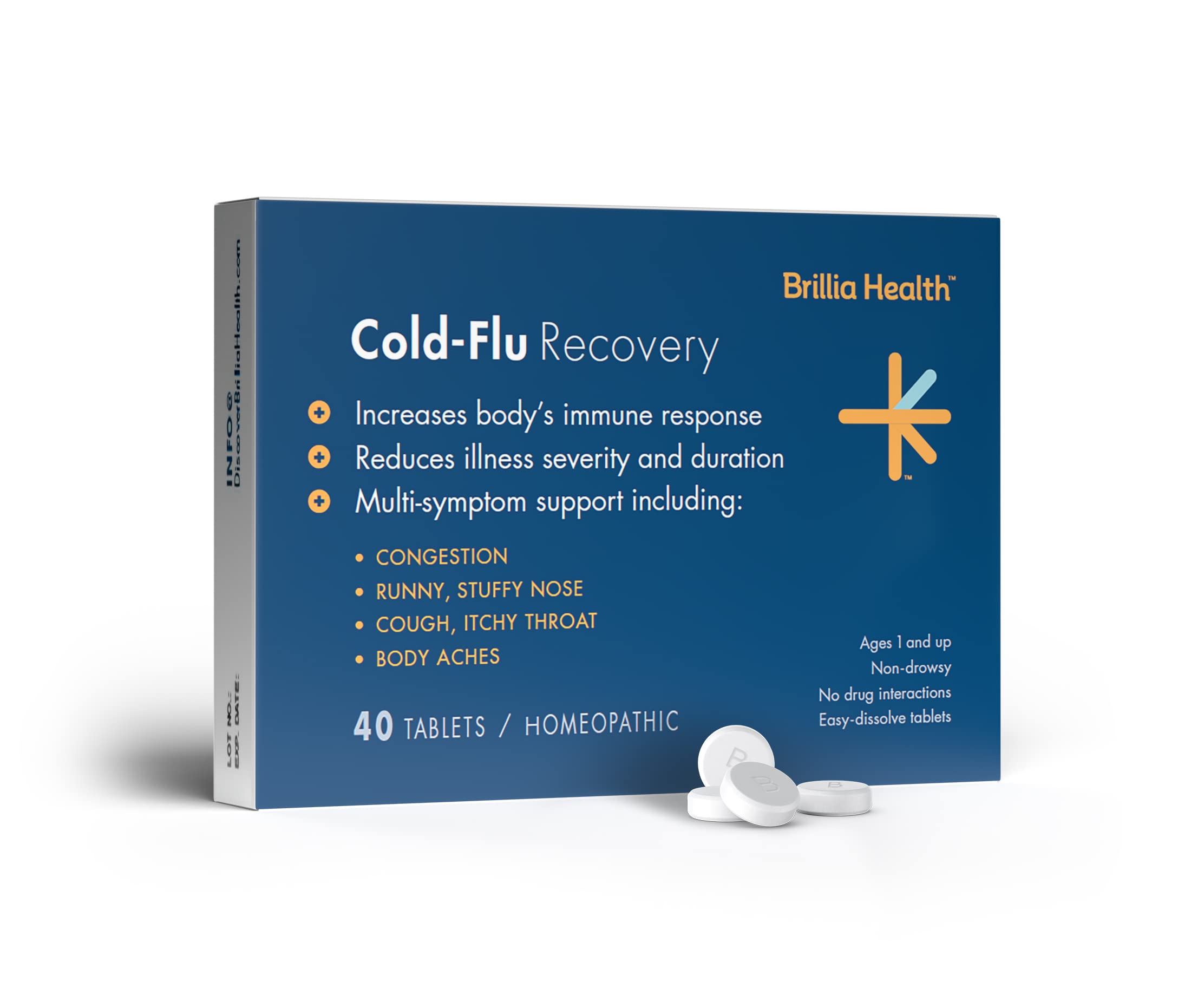 Amazon.com: Brillia Health - Cold-Flu Recovery - 40 Tablets ...