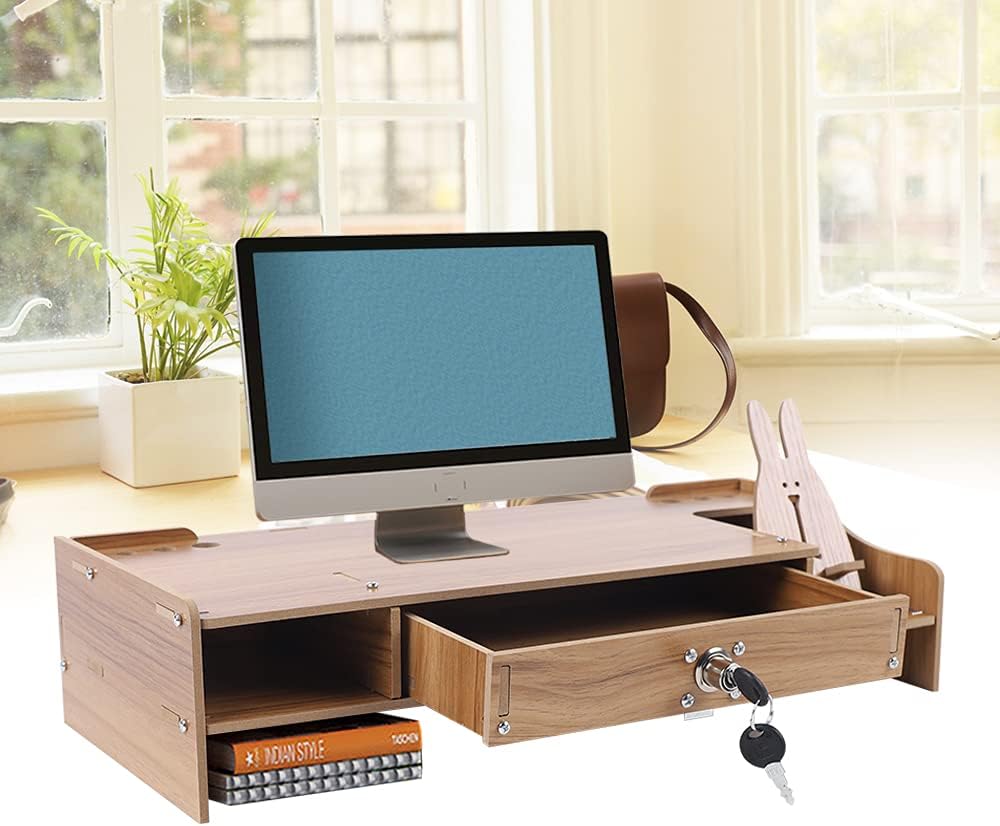 Faszinierend Monitorerhhung Mit Schublade Bild