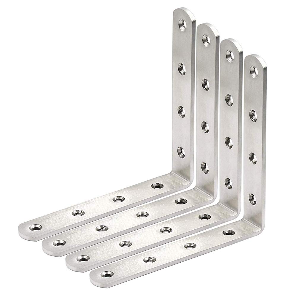 Amazon.com: Deezio Corner Brace Set, Stainless Steel L Bracket, Right ...