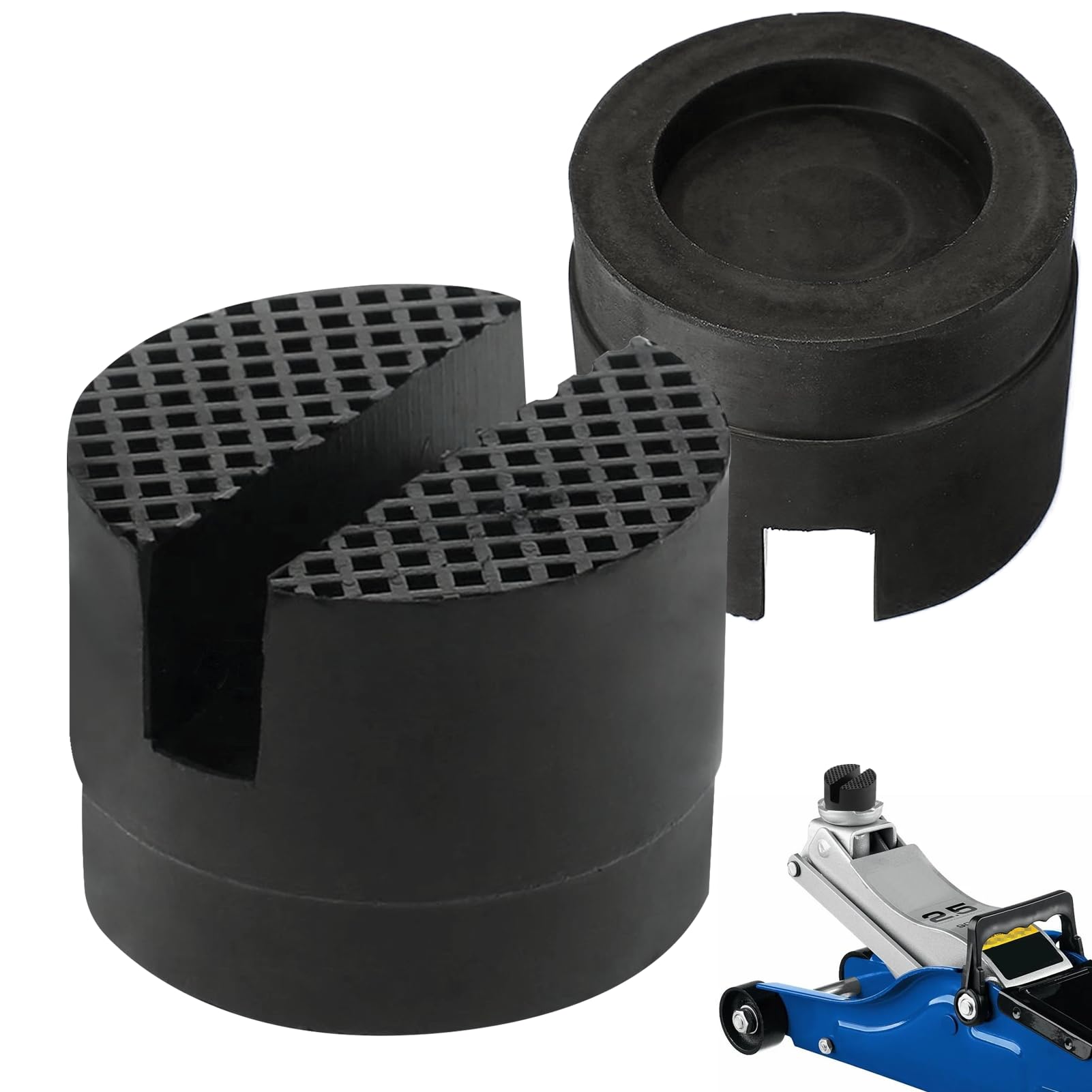 1PCS Car Jack Pad Black Slotted Trolley Jack Rubber Block Universal ...