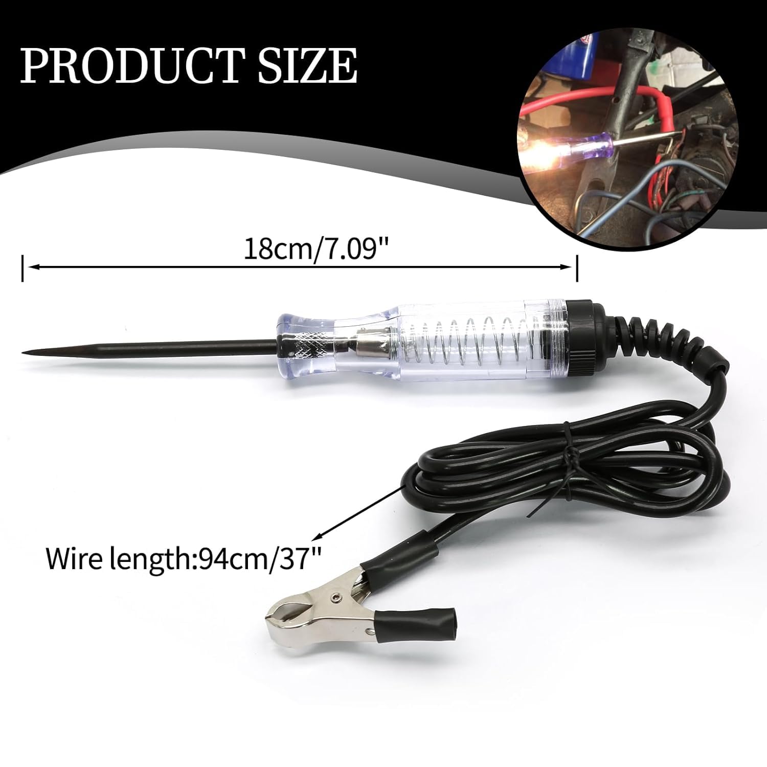 6V/12V/24V Circuit Tester, Test Light Automotive Truck Car Electrical ...