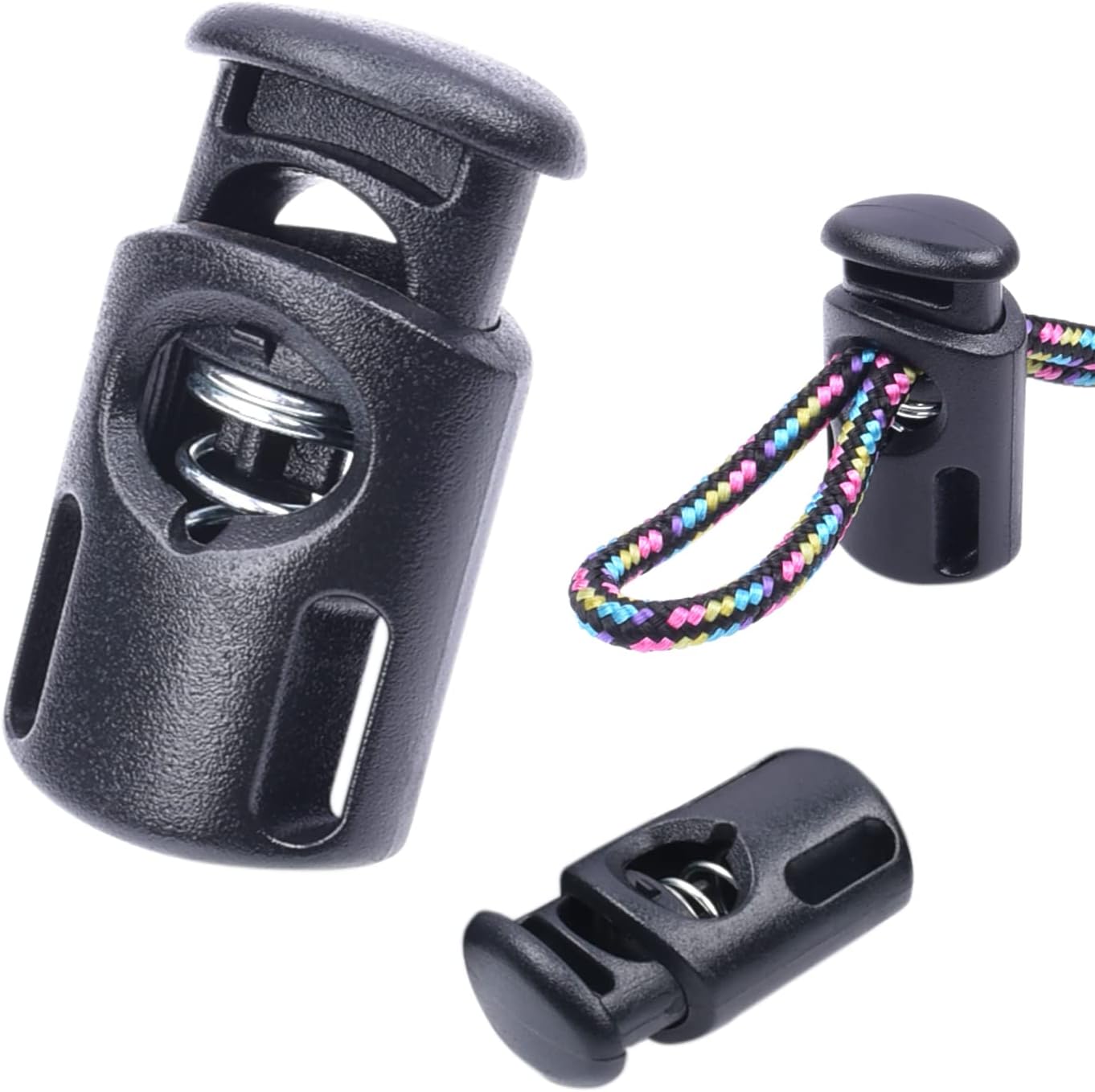 Amazon.com: 20 Pack Plastic Cord Locks, Stopper Toggle Clasps for ...