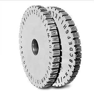 Amazon.com: ZCBYBT 2pcs Character Wheel Metal Label Nameplate Machine ...