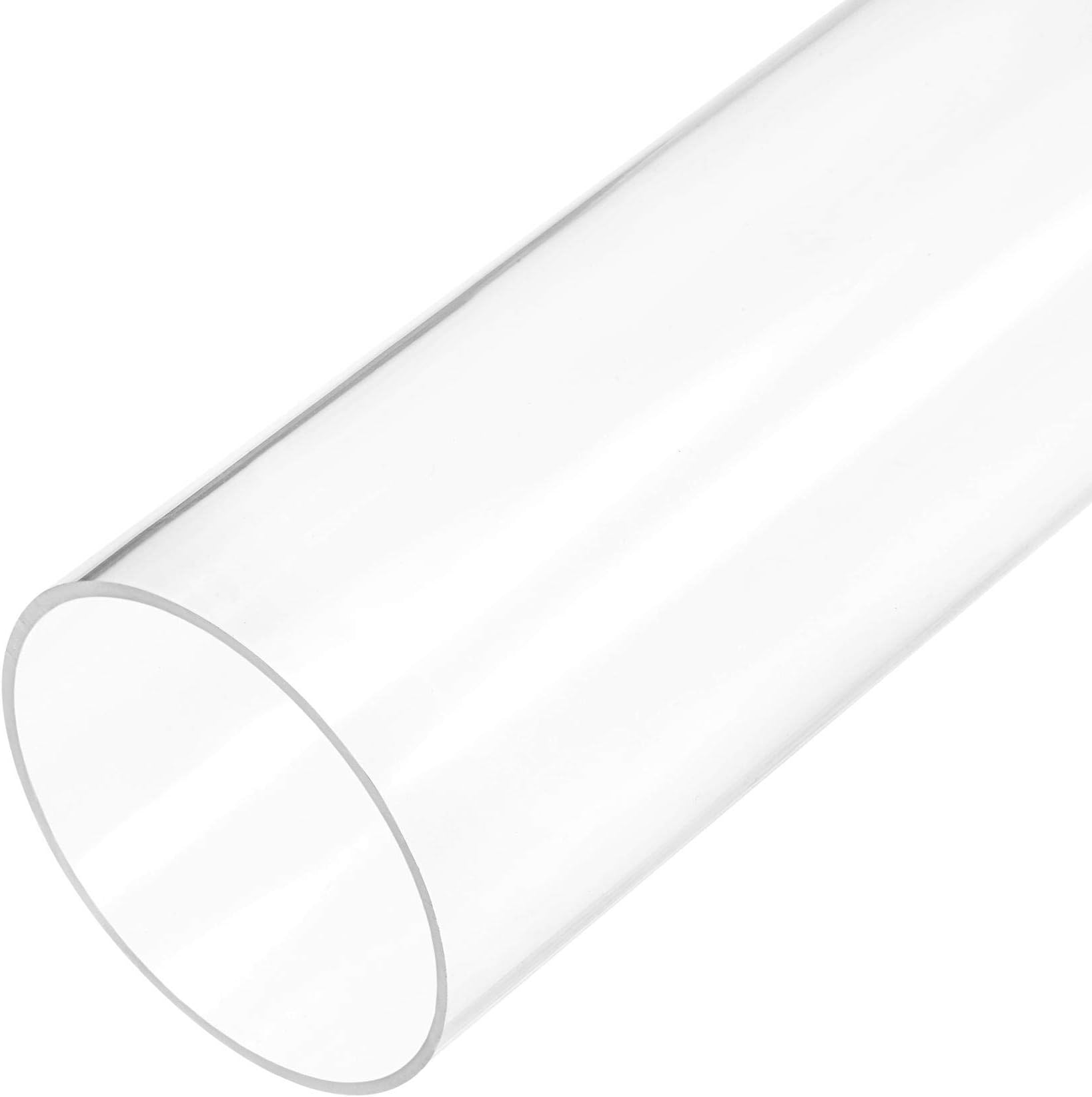 sourcing map Acrylic Pipe Clear Rigid Round Tube 195mm ID 200mm OD 6 ...