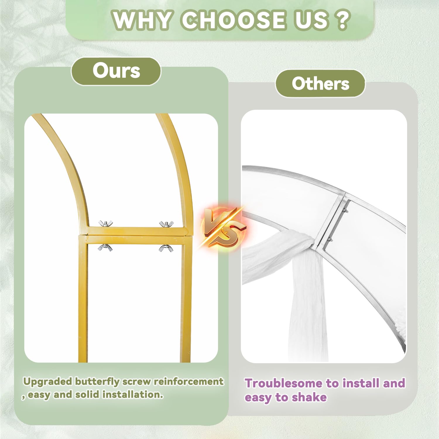 Snapklik.com : 6.6FT Double Arch Backdrop Stand Metal Open Arch ...