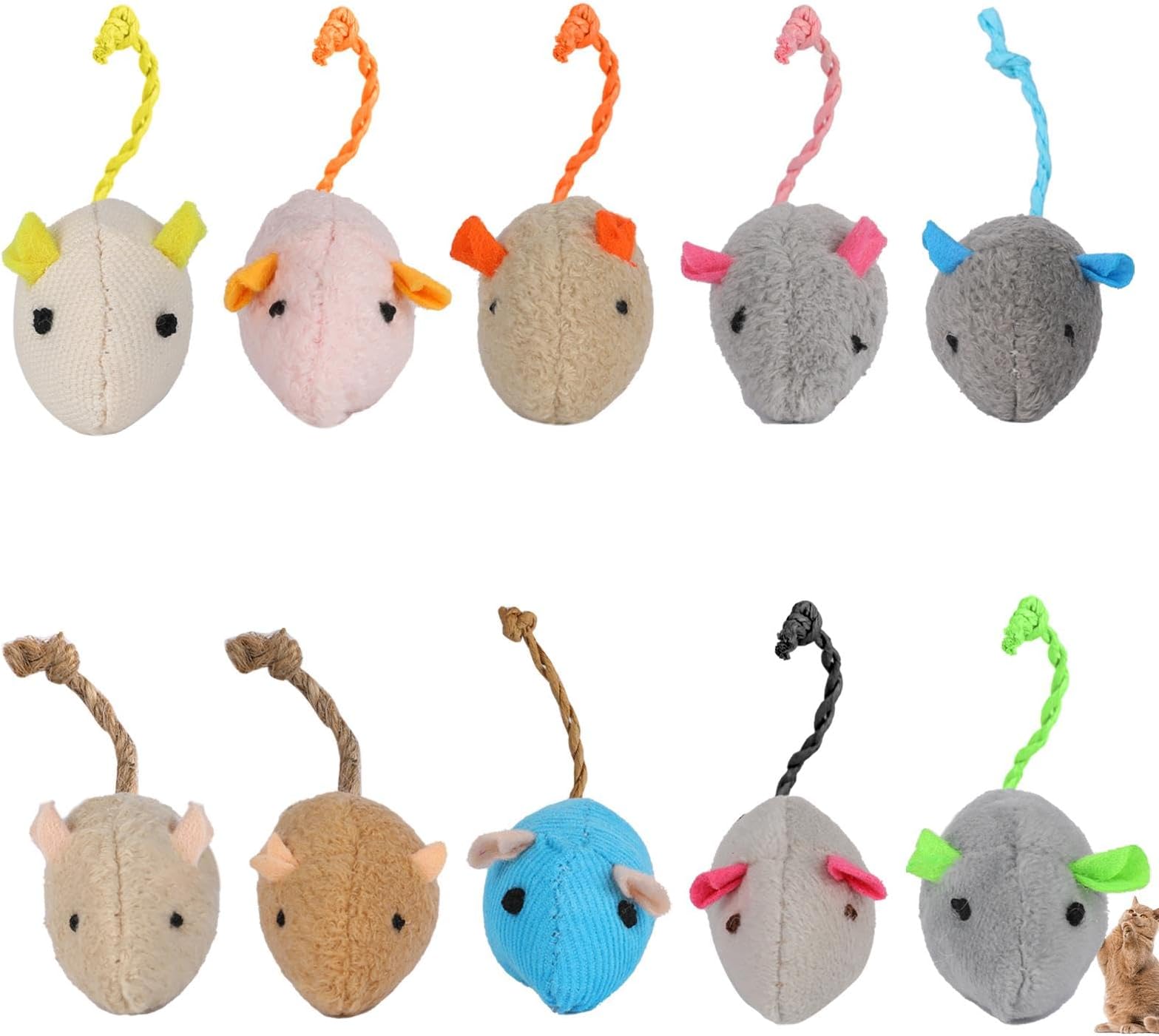 Amazon.com : Sliverdew 10 Pcs Cat Toys Mice Catnip Cat Mice Toys for Indoor Cats, Cat Mouse Toys ...