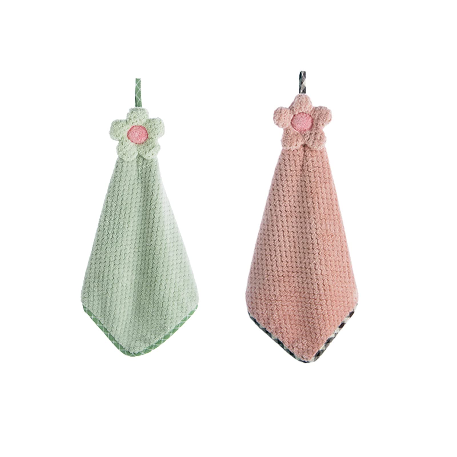 Amazon.com: YUANGUNGUN Hanging Hand Towels, Kitchen Bathroom Hand ...