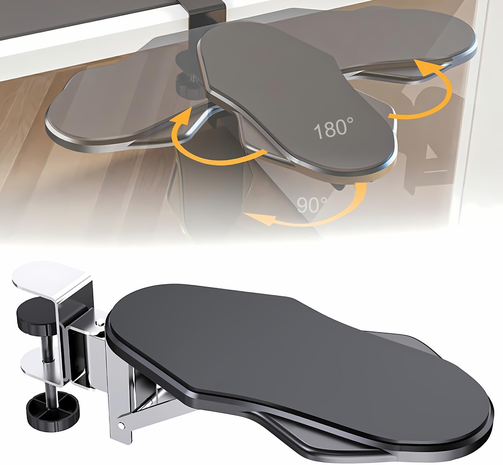 Amazon.com : Computer Arm Rest for Desk, 180° Adjustable Rotating Desk ...