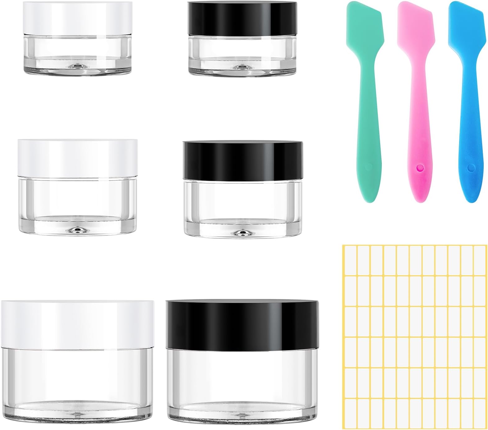 Amazon.com: Accmor 10 Pieces Makeup Travel Containers with Lids 3/5/ 10/15/ 20 Gram Size ...