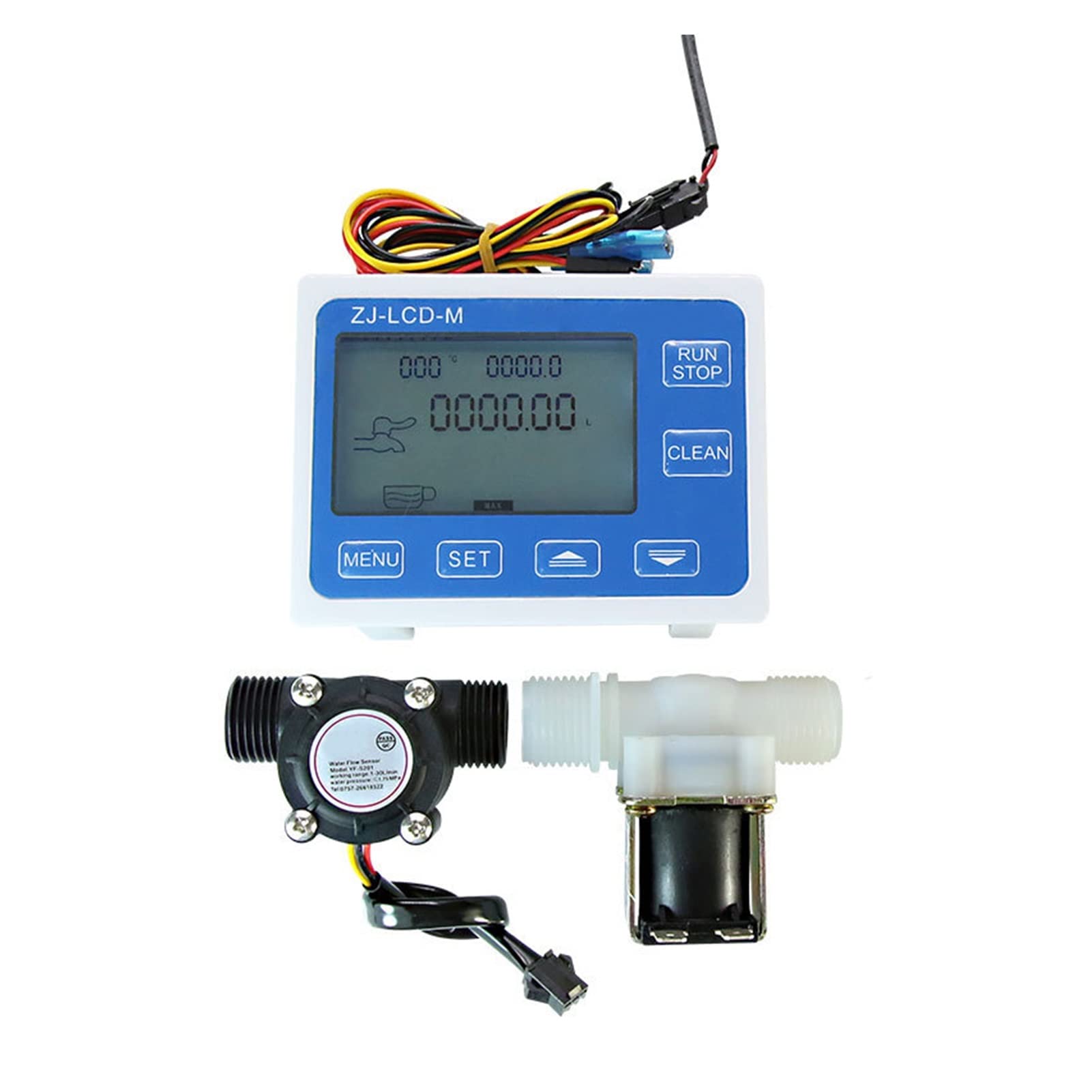 Buy BAFLI Flowmeter DN15 Digital Display Flow Quantitative Controller 1 ...
