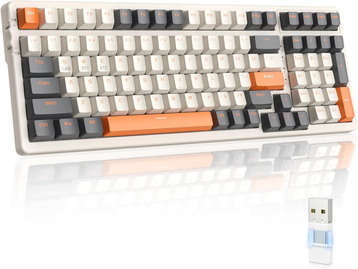 MAGIC-REFINER RK96 Clavier Gamer sans Fil, Clavier Mecanique Gaming 90% ...