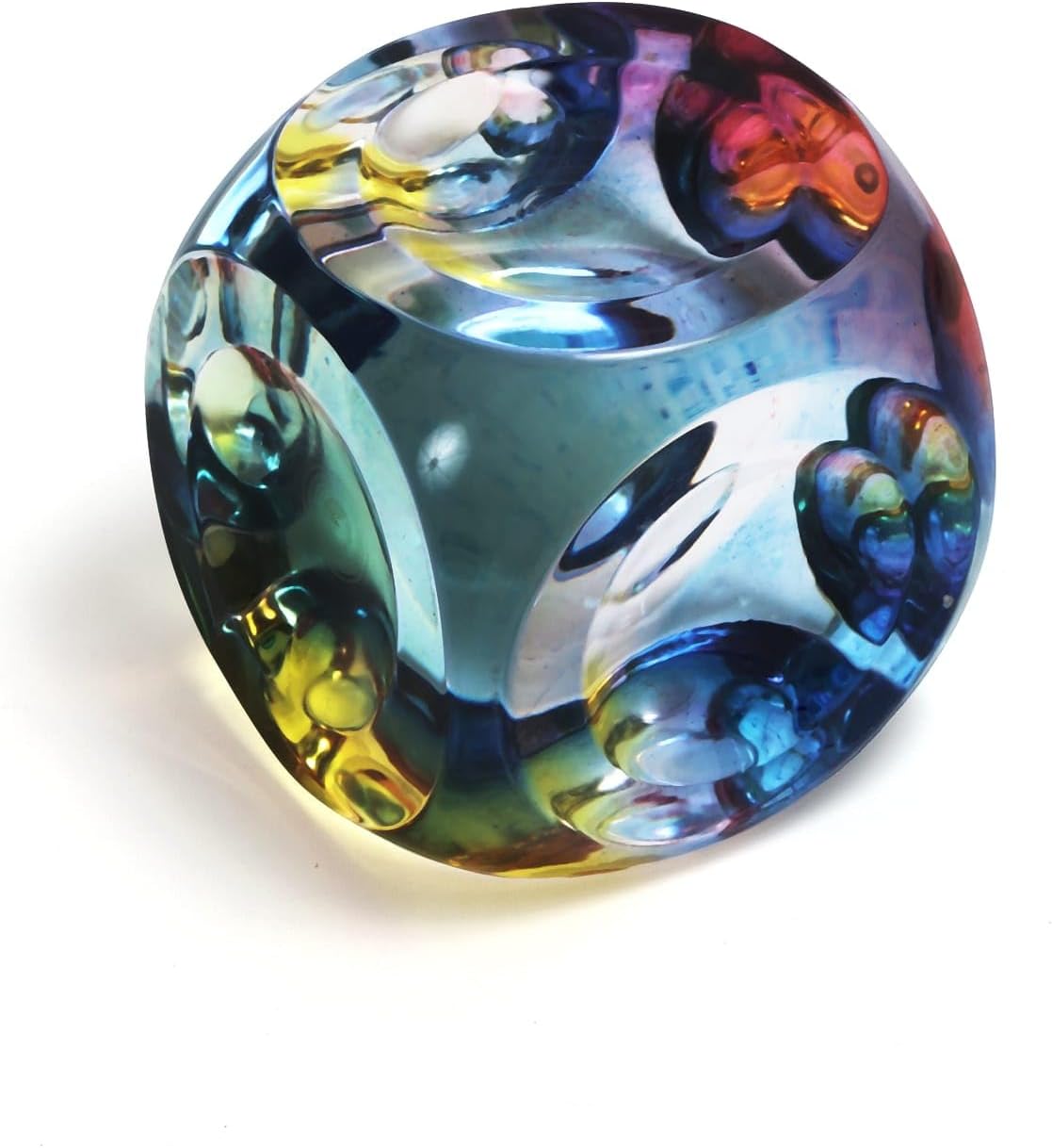 Kebica Flower Design Round Glass Paper Weight for Office Desk (2 ...