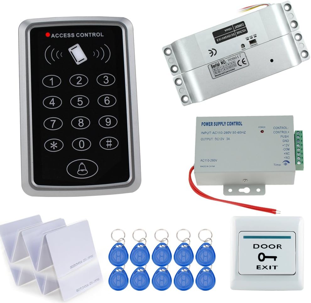 HFeng RFID Access Control System Kit Set 125KHz Reader Keypad Board ...