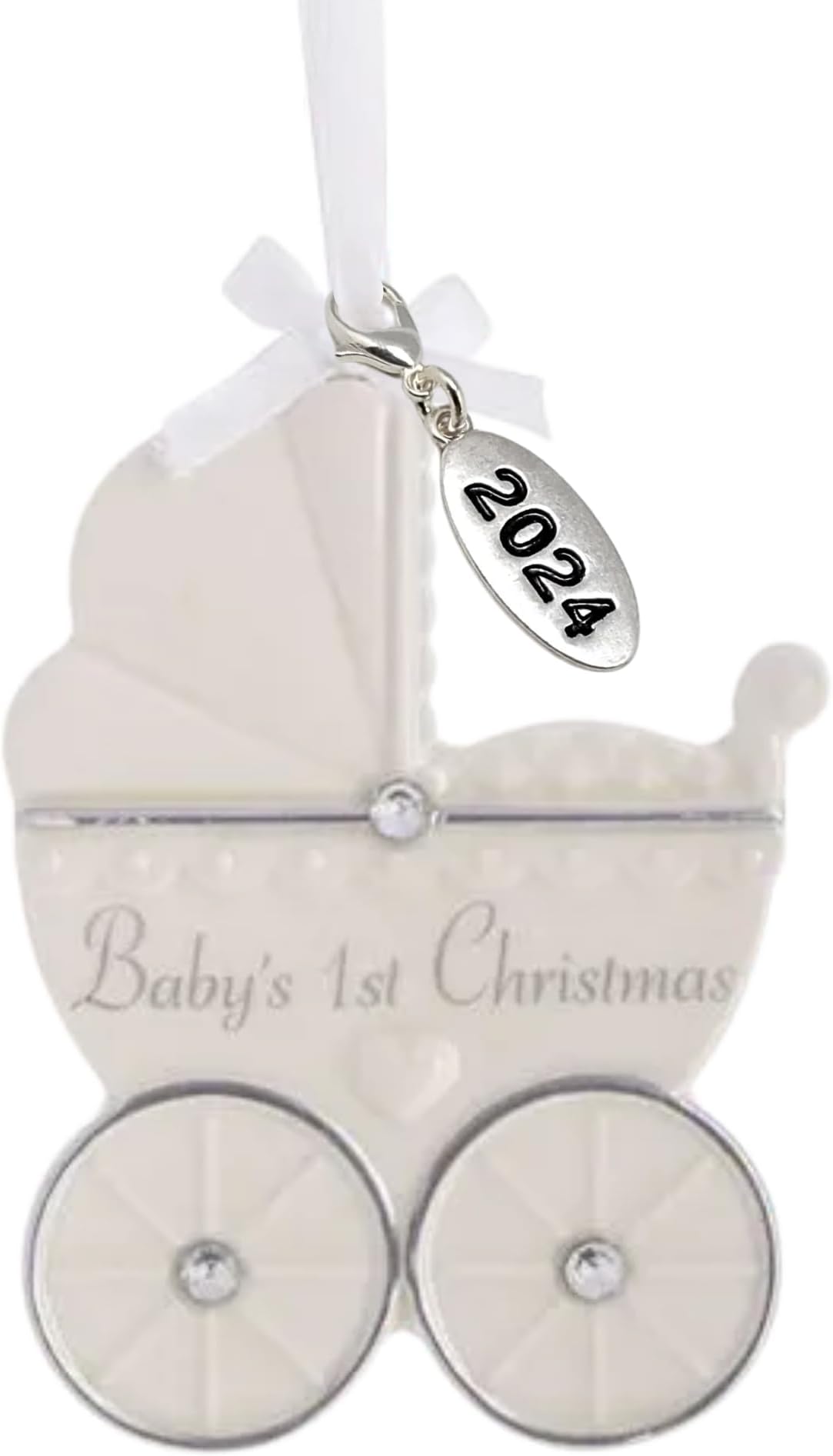 Amazon.com: Baby's First Christmas Vintage Baby Carriage Ornament 1st ...