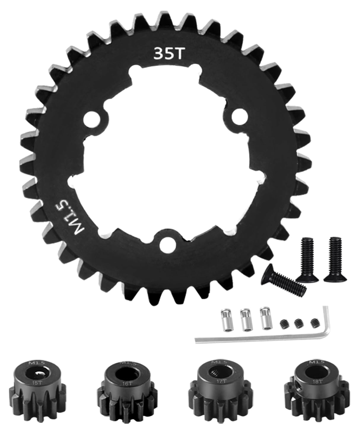 Rc Spur Gears 2PCS 1.5M Hardened Steel Spur Gears & Drive Shaft Set For ...