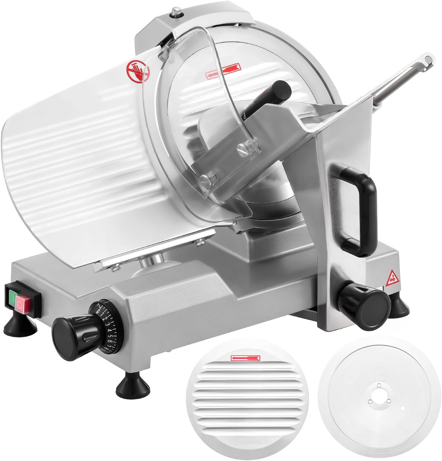 Amazon.com: WILPREP Commercial Meat Slicer, 10-Inch Stainless Steel ...