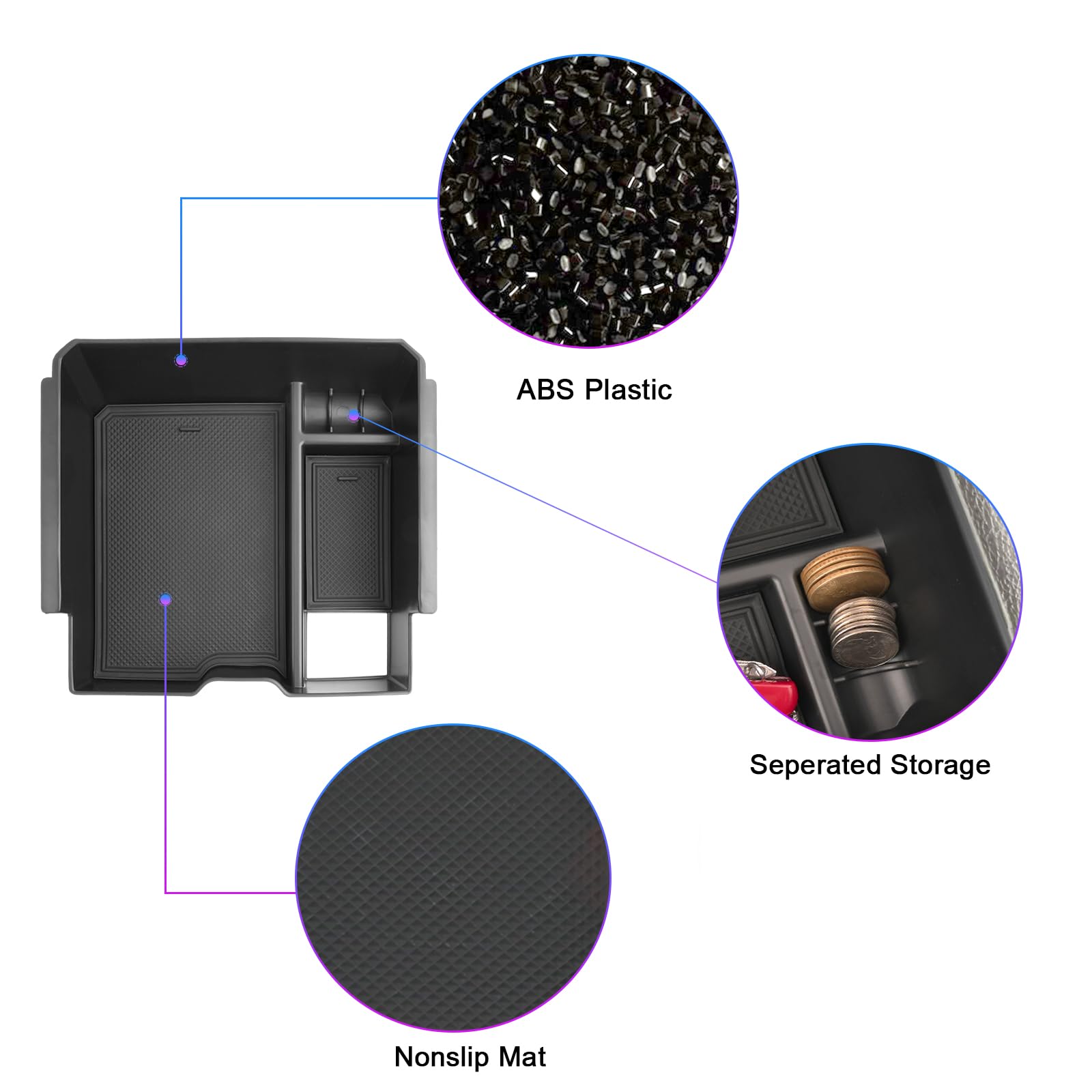 Snapklik.com : SXCY 2024 Ford Ranger Center Console Organizer Tray ...