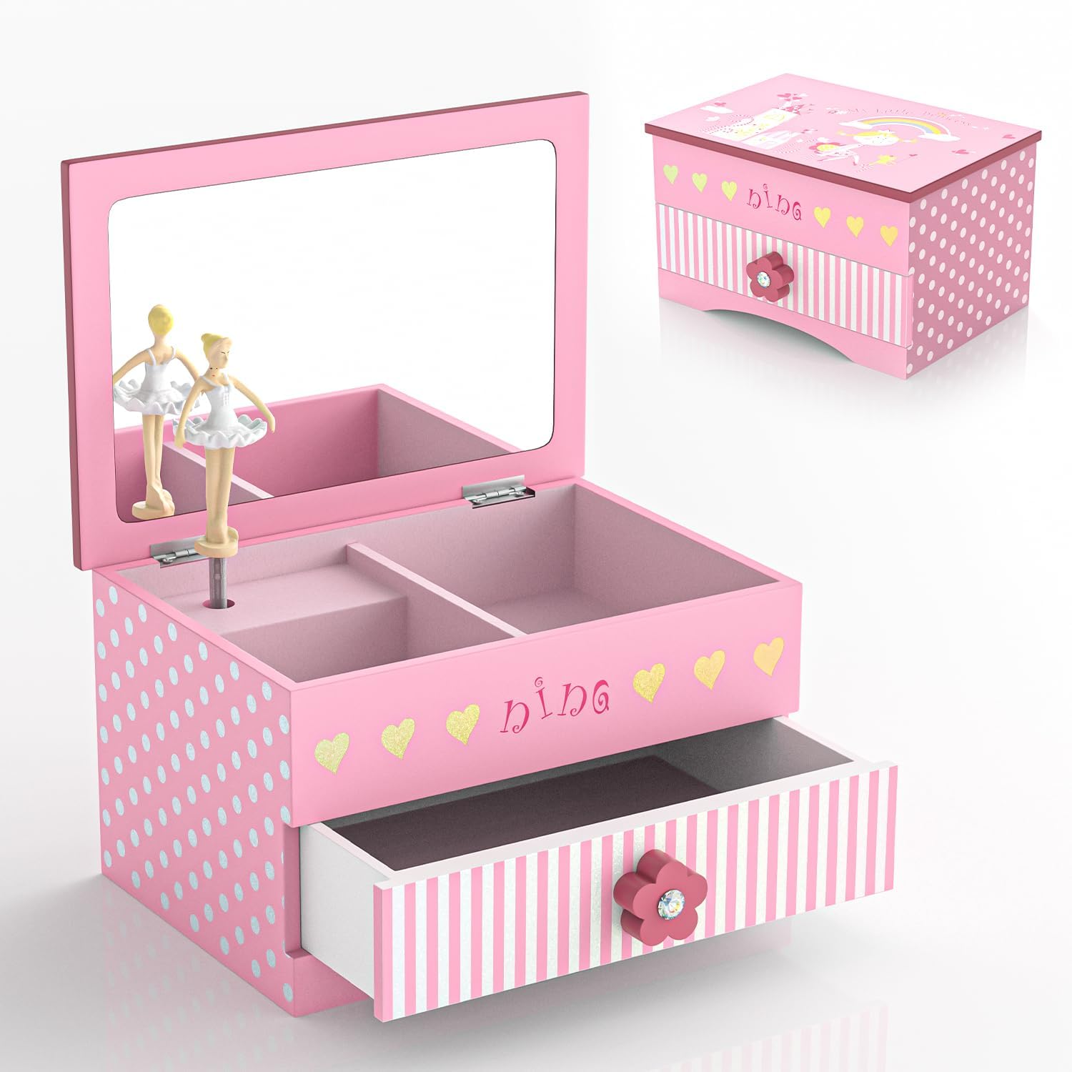 Amazon.com: tipgute Ballerina Musical Jewelry Box with Ballet Girl ...