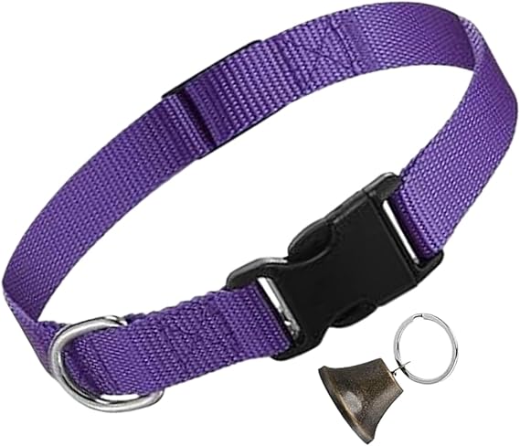 Goat Collar,Adjustable Nylon Collar Set - Anti-Lost Loud Grazing Bell ...