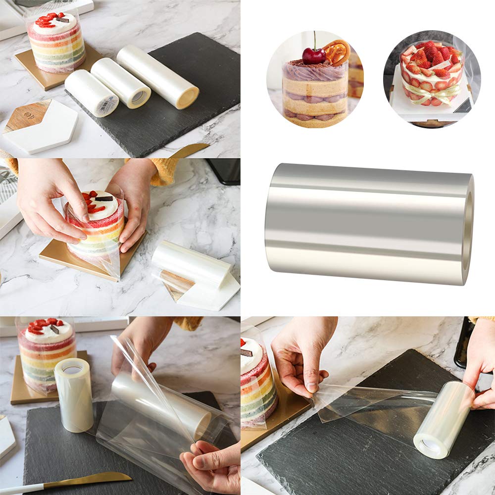 Snapklik.com : Cake Collars 4 X 394inch, Acetate Rolls, Clear Cake Mousse Strips, Transparent ...