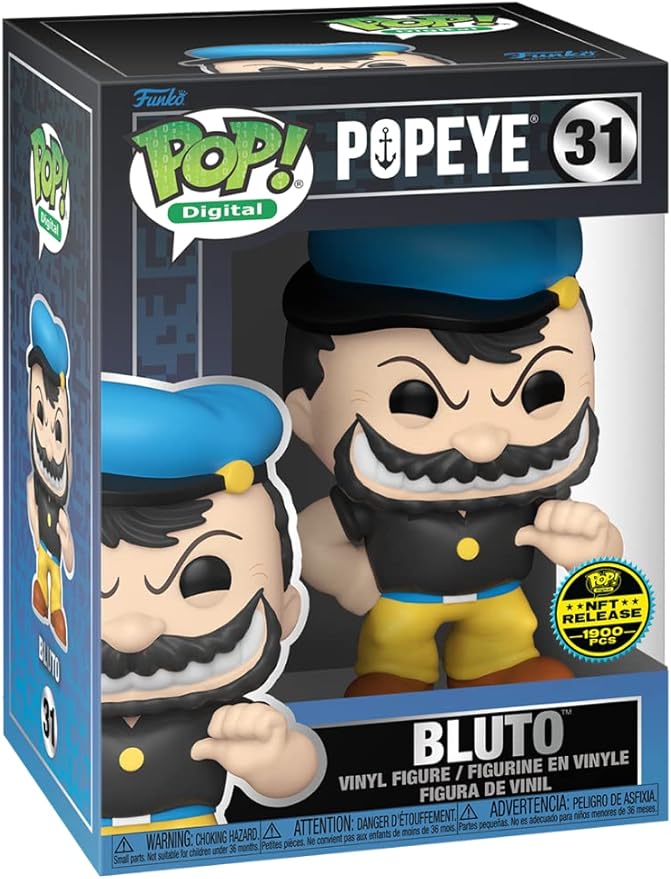Amazon.com: Funko Pop! Digital Popeye: Bluto Physical Exclusive Pop ...