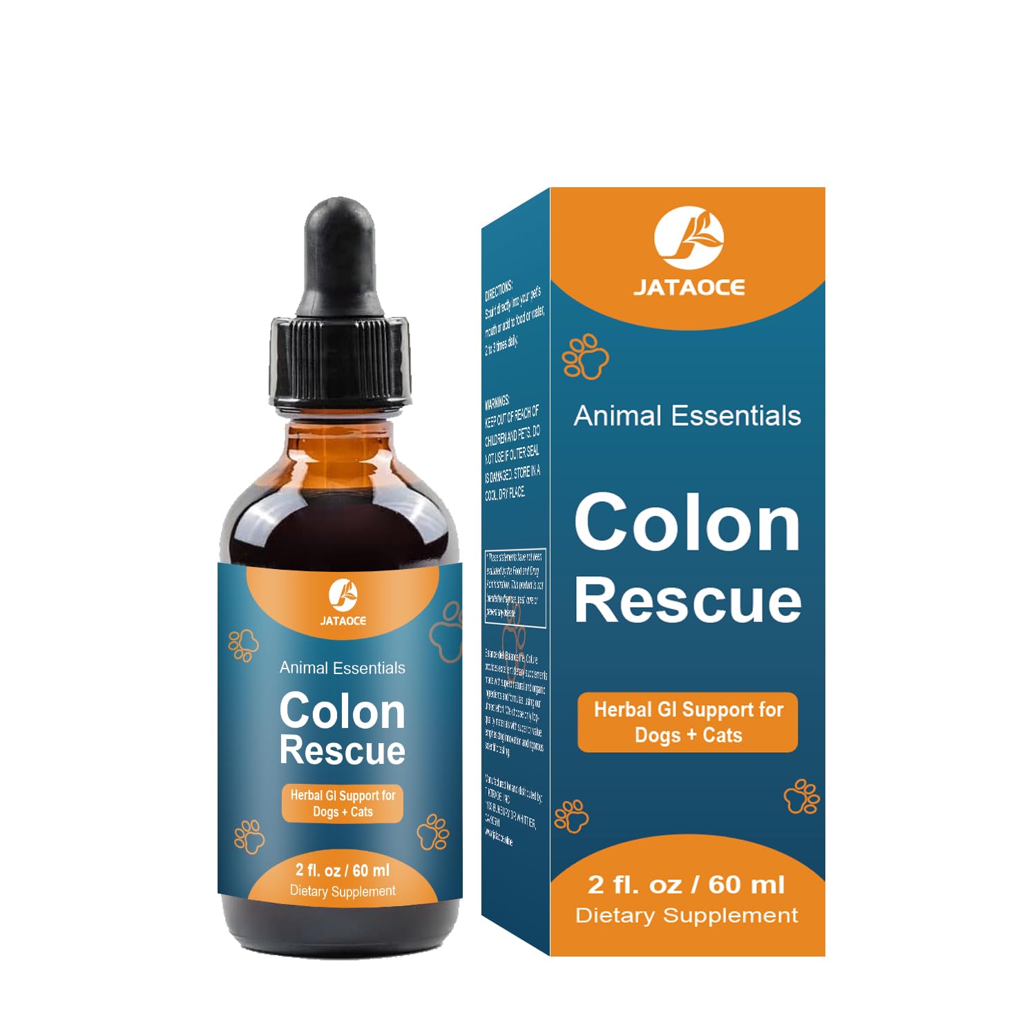 Amazon.com : Colon Rescue Herbal Support for Dogs Cats,100% Organic ...