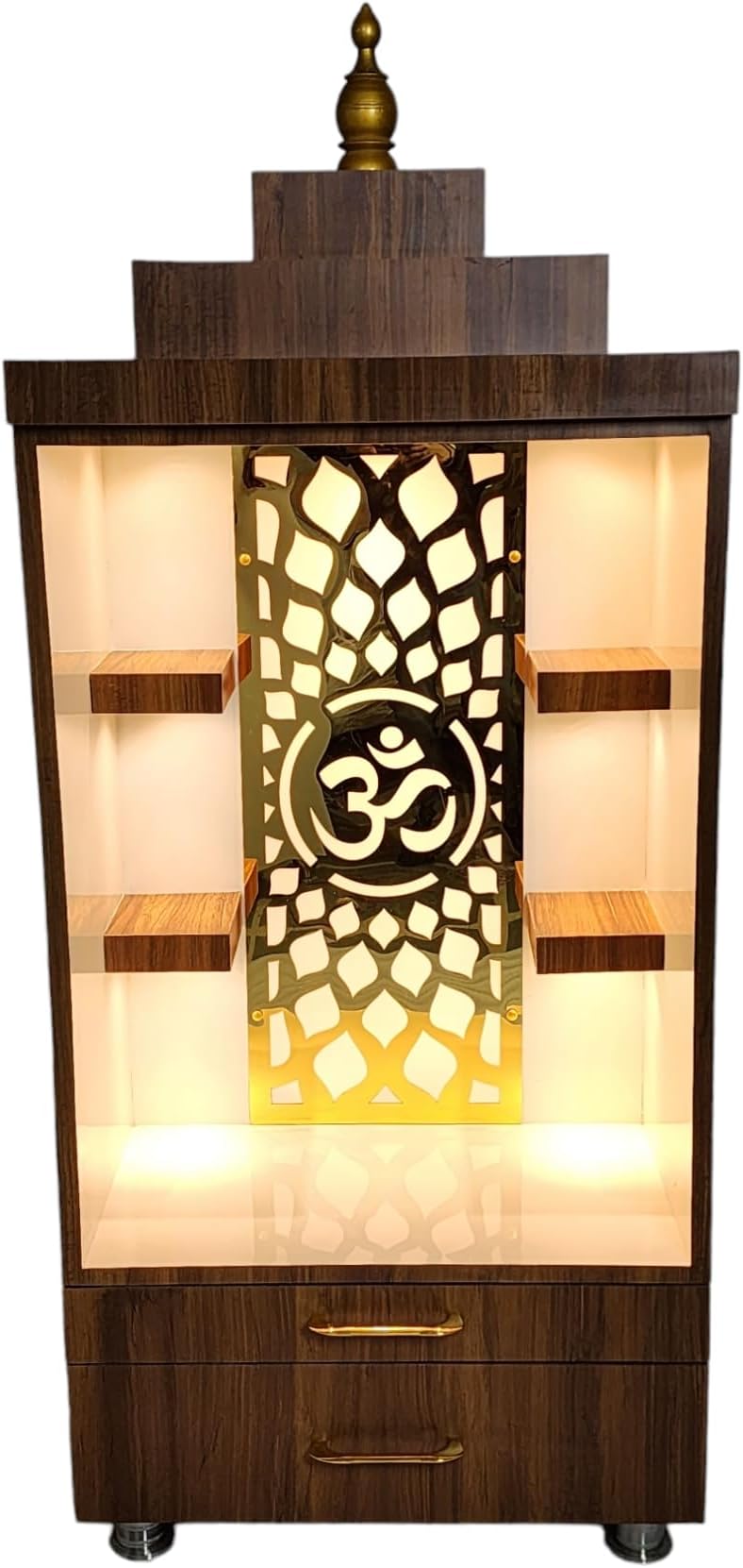 Alpine Willow 4X7 ft Modular Wooden Temple I Mandir for Home I Pooja ...