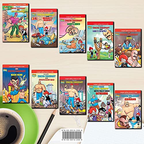 Buy Chacha Chaudhary Comics in English (Set of 10 Books) Book Online at ...