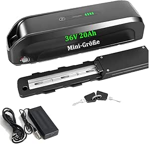 36V 20.8Ah (kleine Größe) Ebike Akku for 250W 500W 750W 1000W E-Bike-Umrüstsatz Bafang BBS01B ...