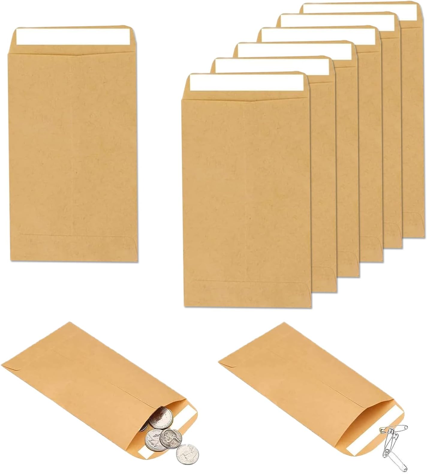 Indigo Plain Money Dinner Brown Manilla Envelopes (50) : Amazon.co.uk ...