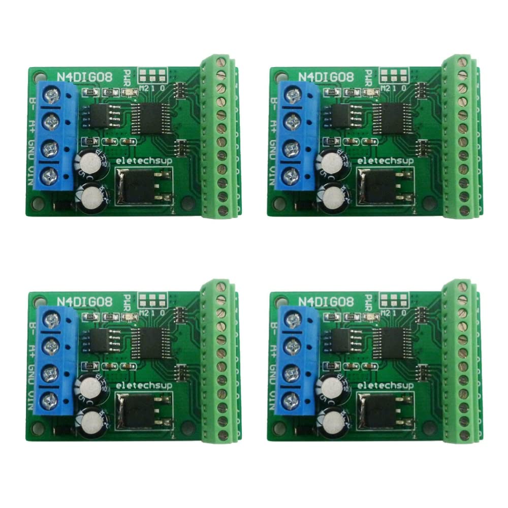 eletechsup 8ch Input/Output UART RS485 Modbus RTU Controller PLC Expansion Board for Arduiuo ...