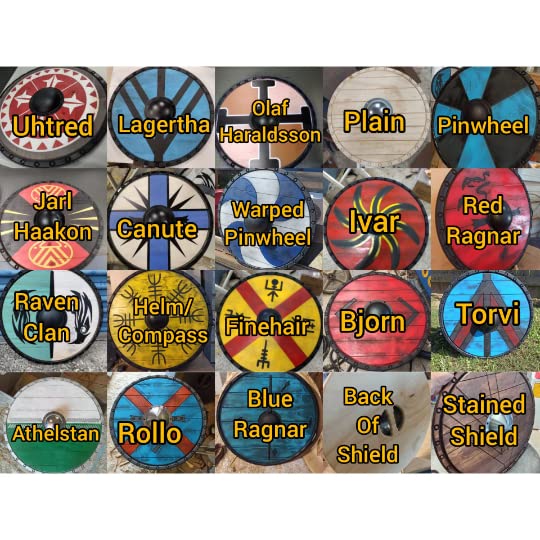 Amazon.com: Full Size Solid Wood Viking Shield for Cosplay LARP or ...