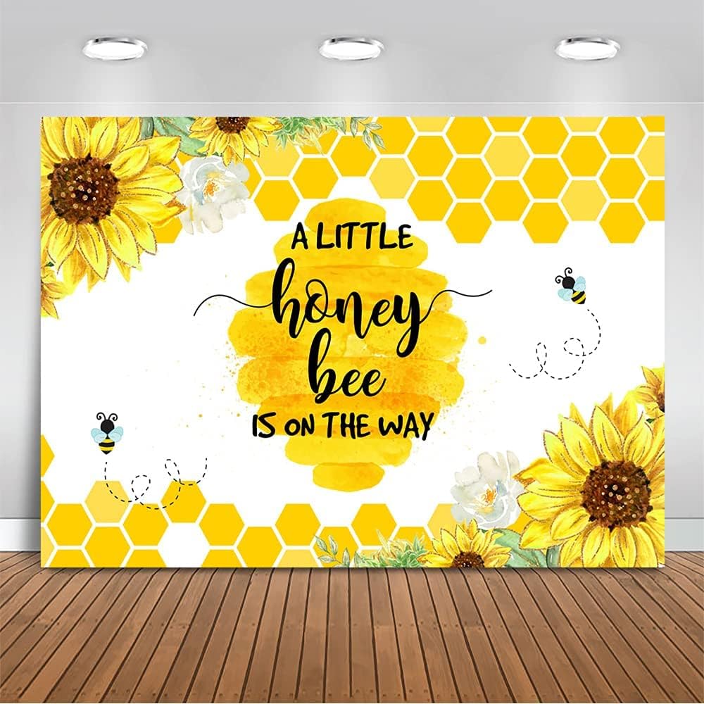 Amazon.com : Mocsicka Bee Backdrop for Baby Shower Boy Girl Sweet As ...