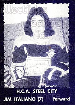 Amazon.com: (CI) Jim Italiano Hockey Card 1975-76 HCA Steel City Vacuum ...