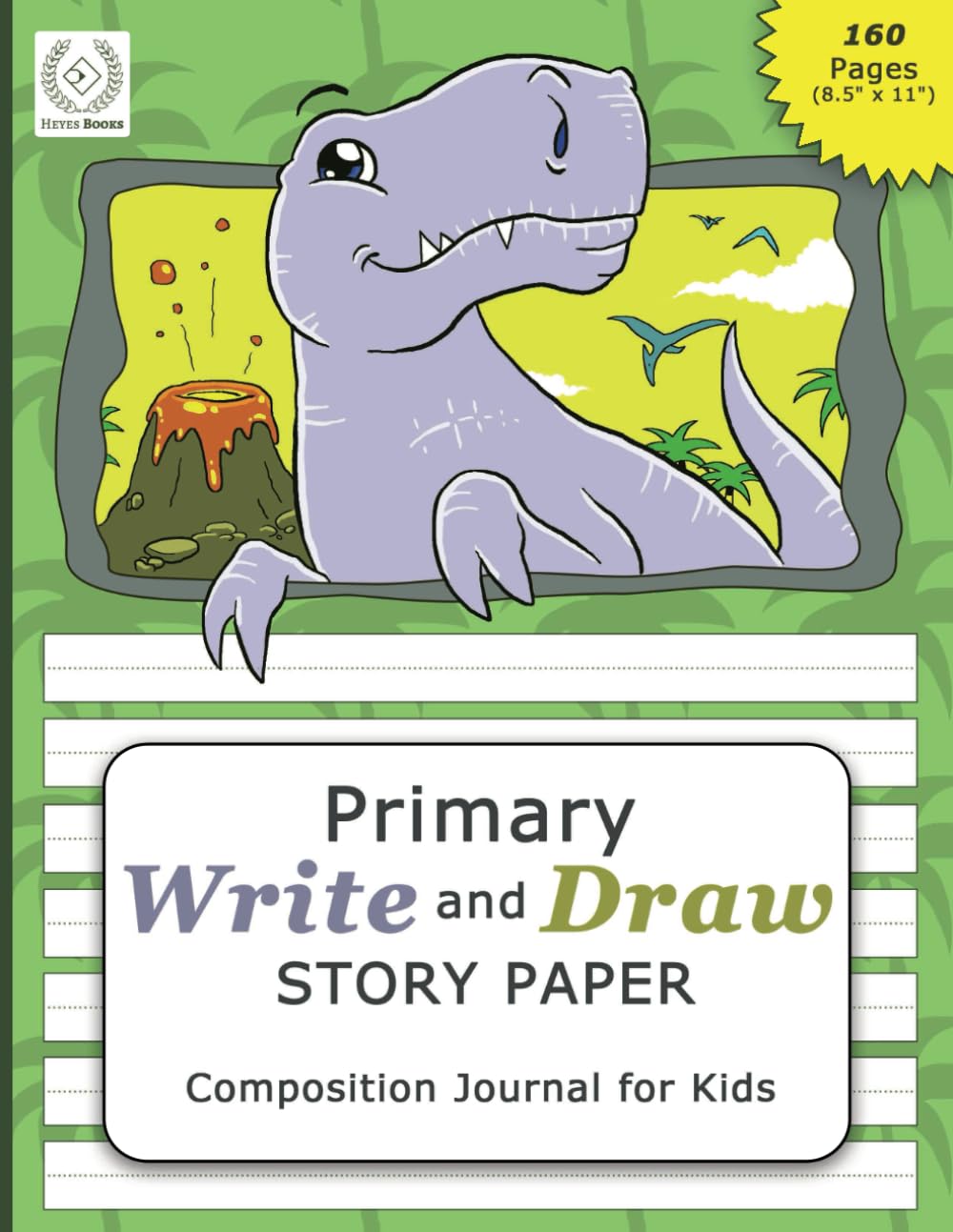 Primary Write and Draw Story Paper Composition Journal for Kids (160 ...
