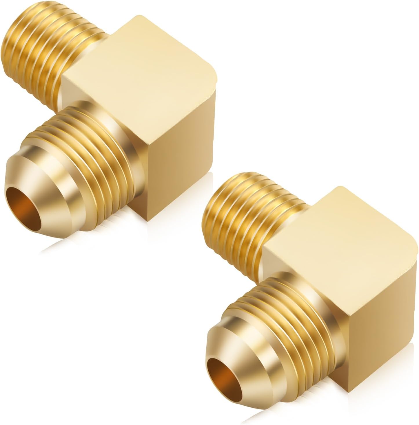 Breezliy 2 PCS Brass Tube Fitting, Half Union Gas Adapter 3/8" Flare x ...