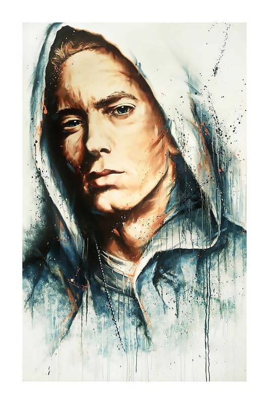 HK PRINTS Eminem Music Wall Poster for Room (12x18 Inch, 300 GSM Paper ...