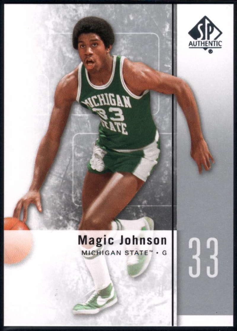 Amazon.com: 2011-12 SP Authentic Basketball #10 Magic Johnson Michigan ...
