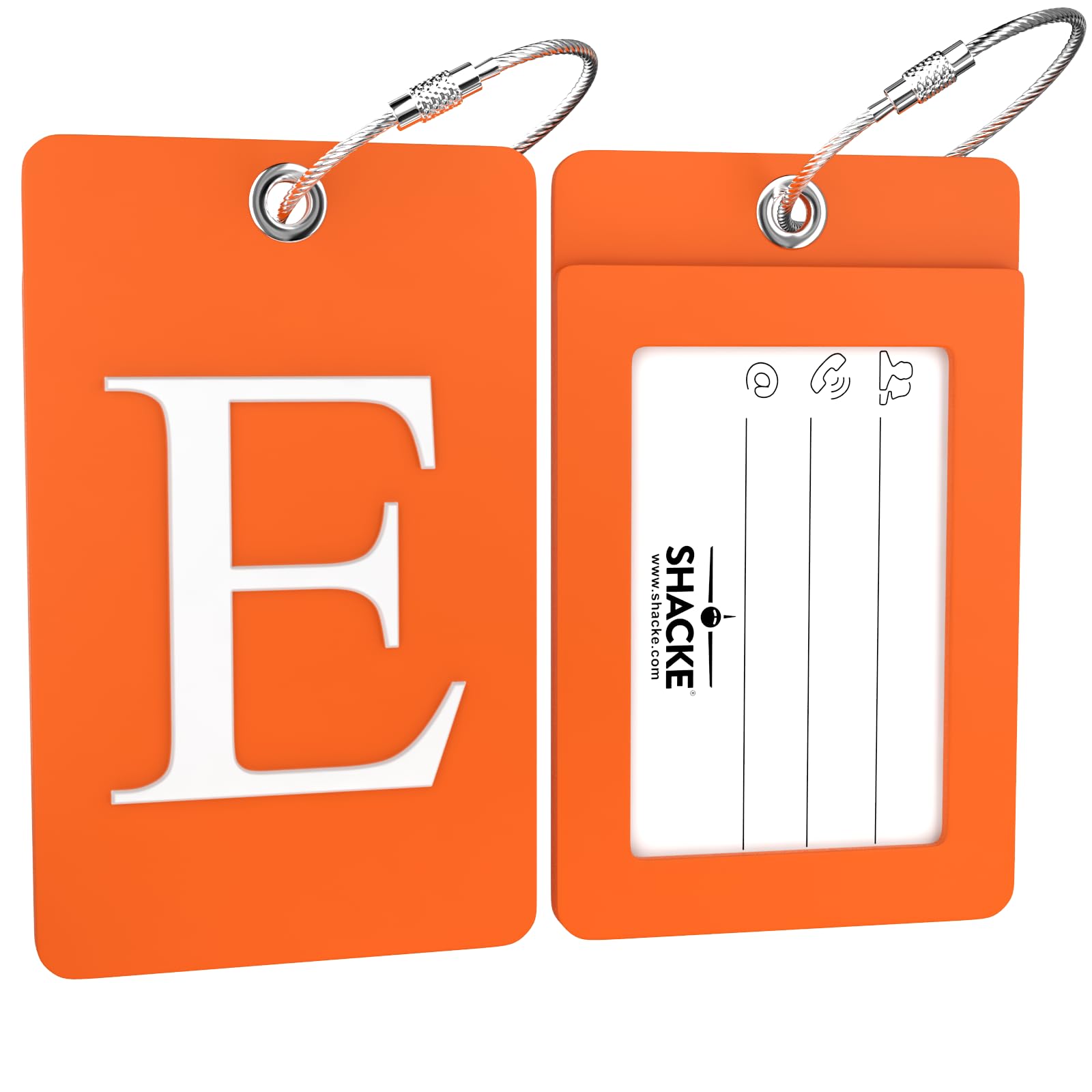 Snapklik.com : Shacke Luggage Tag Initial Fully Bendable Tag w ...