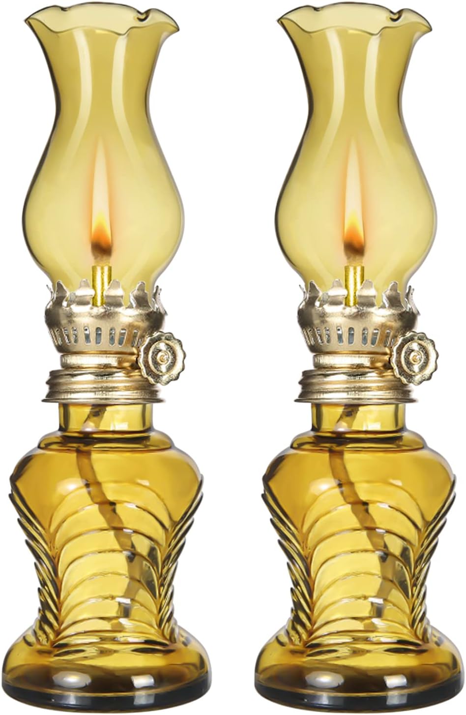 Amazon.com: LIFKOME Glass Kerosene Lamp Antique Oil Lanterns Vintage ...