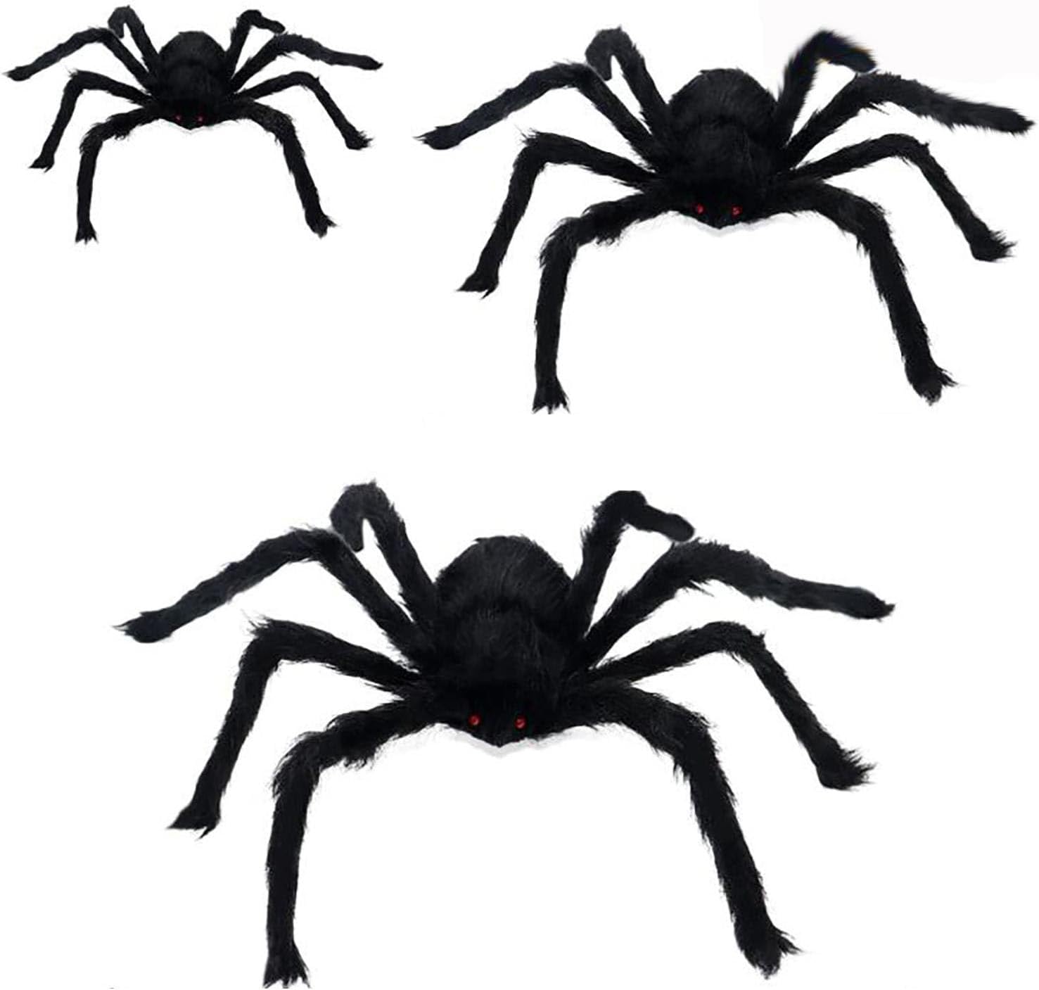 Amazon.com: Halloween Realistic Hairy Spiders Set (3 Pack), Halloween ...