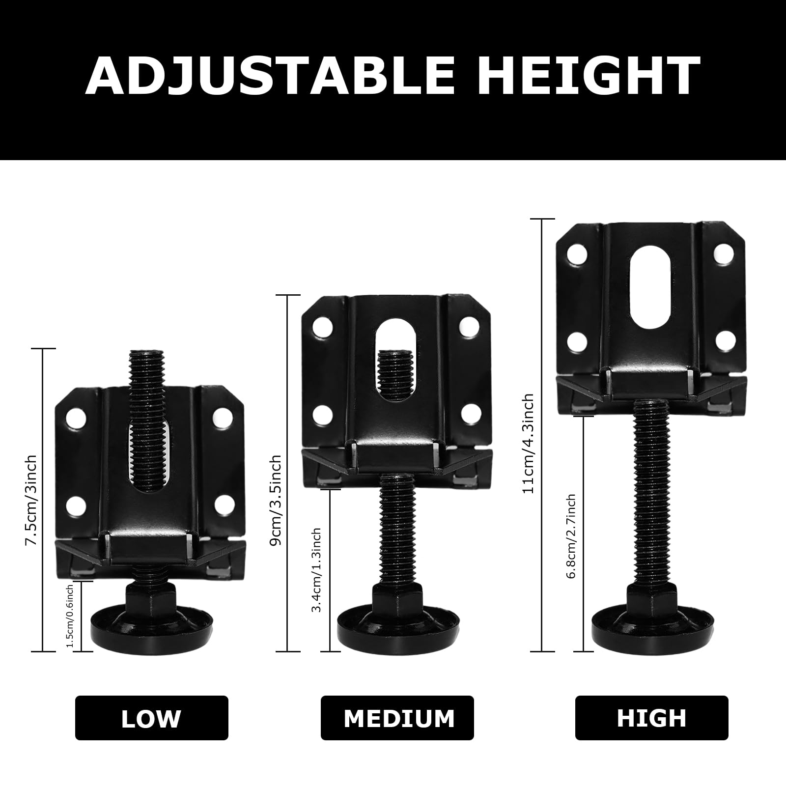 Snapklik.com : LOSCHEN 4 PCS Heavy Duty Adjustable Leveling Feet For ...