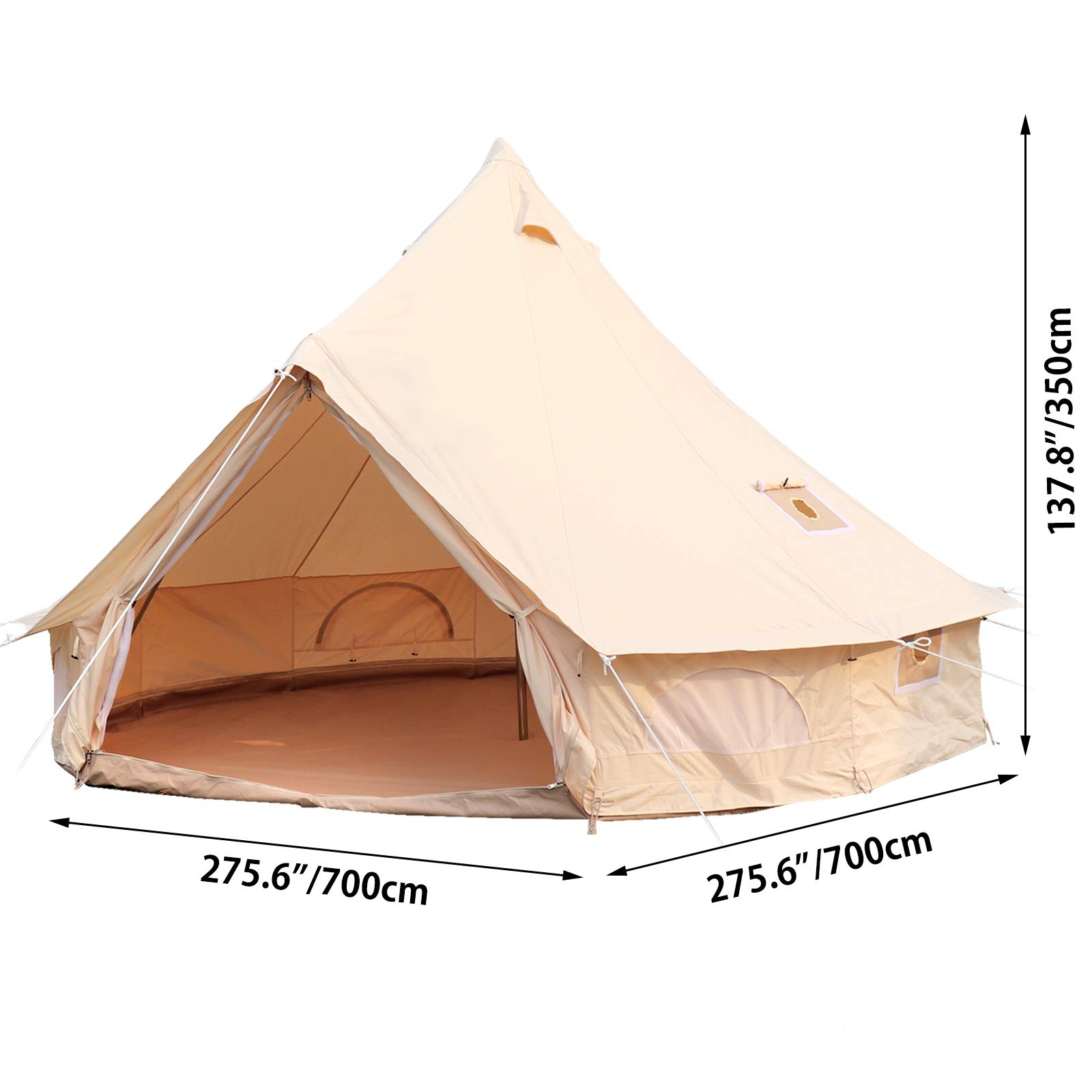 Buy Happybuy Yurt Tent, 100% Cotton Canvas Bell Tent - w/Stove Jack ...