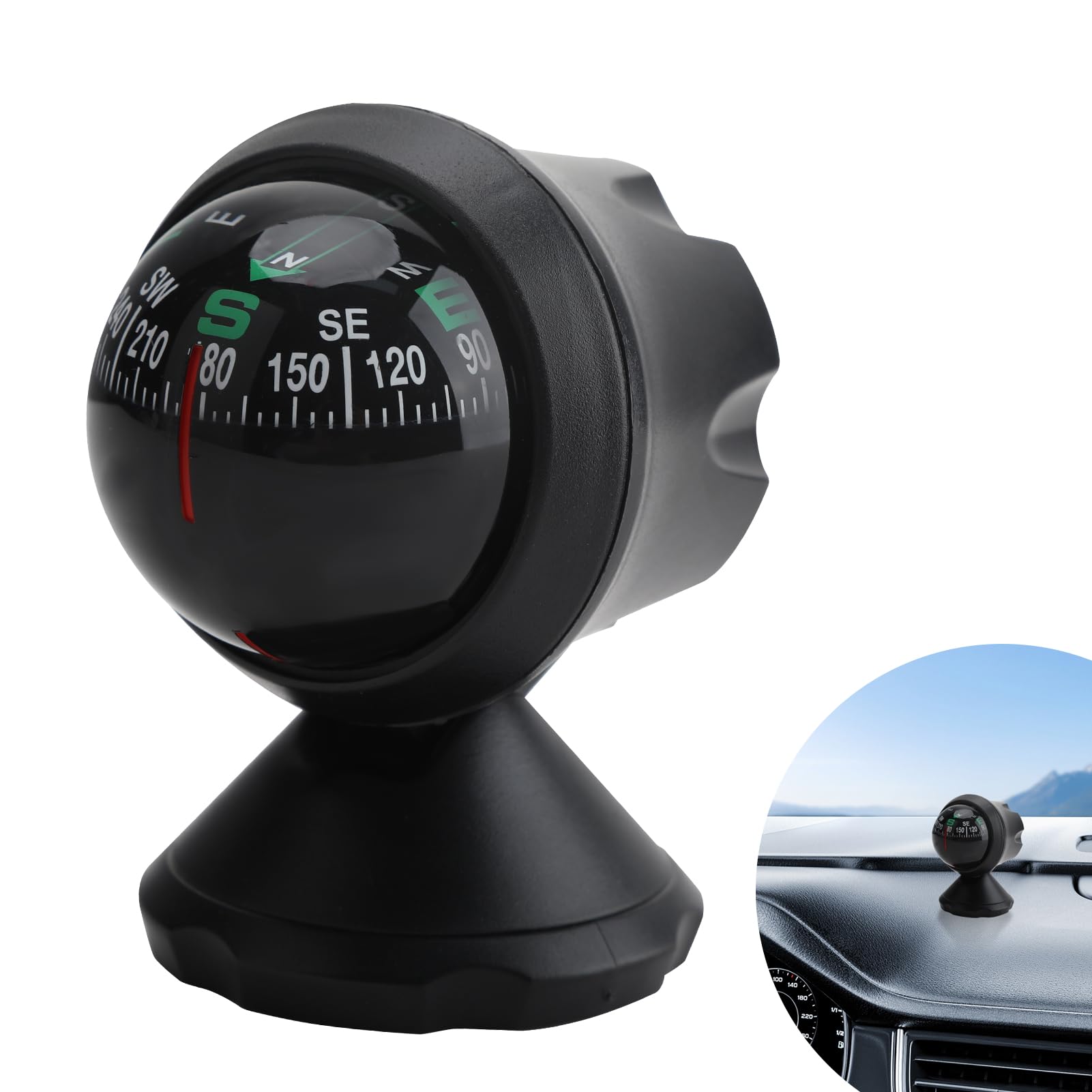 Amazon.com: YENOVO Car Compass, Dashboard Compass for Cars with Bottom ...