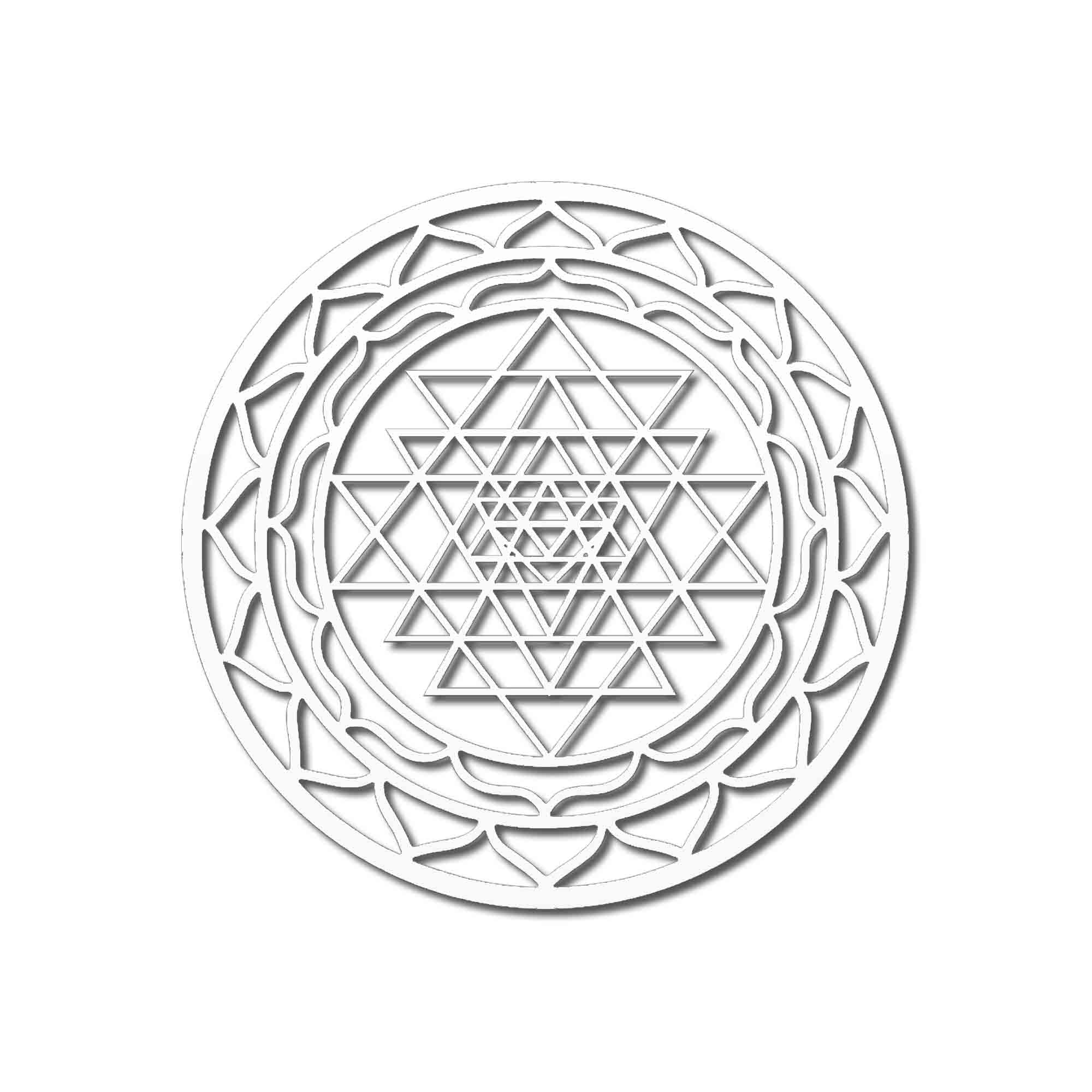 Buy Sri Yantra Wood Wall Decor, Laser Cut Sri Yantra Wall Decor, Sacred ...