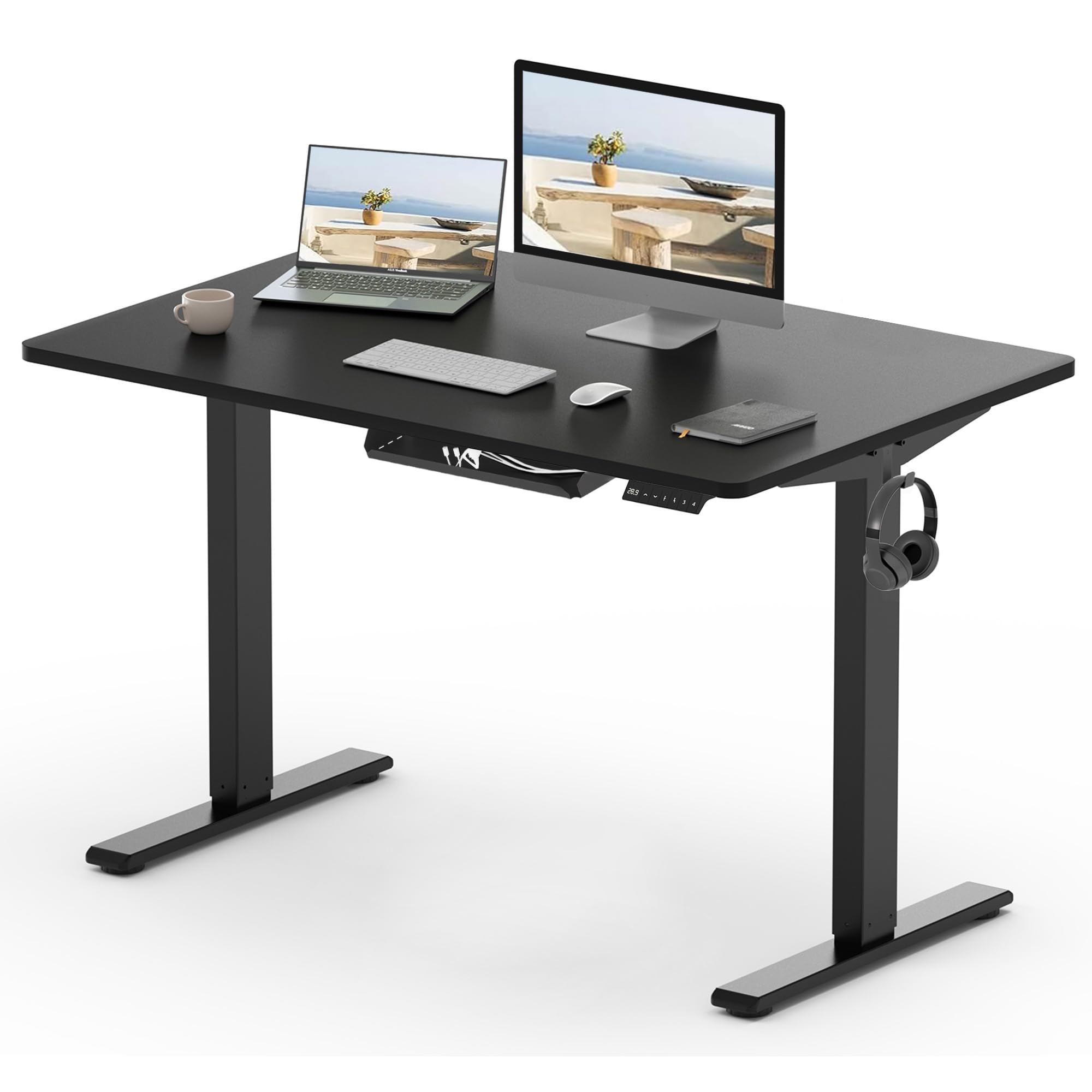 Flexispot E1 Height Adjustable Electric Standing Desk With Desktop Two ...